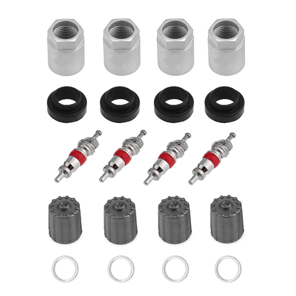 Yucurem 4 Sets Car Tire Pressure Sensor TPMS Service Kit with Nut Valve ...