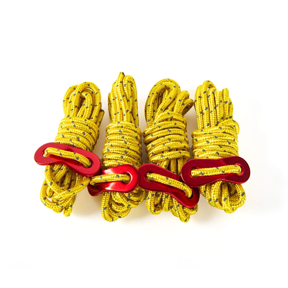 Yucurem 4x 4mm Tent Wind Rope Cord Camping Reflective Lanyard with ...