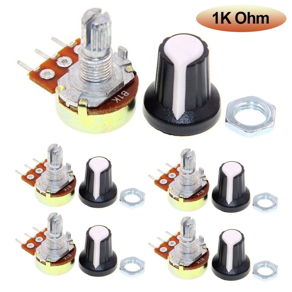 Yucurem 5Set WH148 Potentiometer Pots Kit with AG2 White Cap for ...