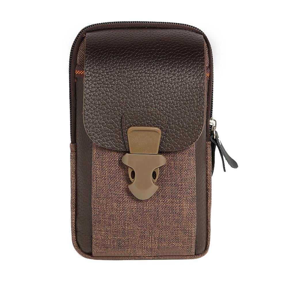 Yucurem 6 Inch Men Belt Bag Square Wallet Credit Card Slot Pu Travel ...