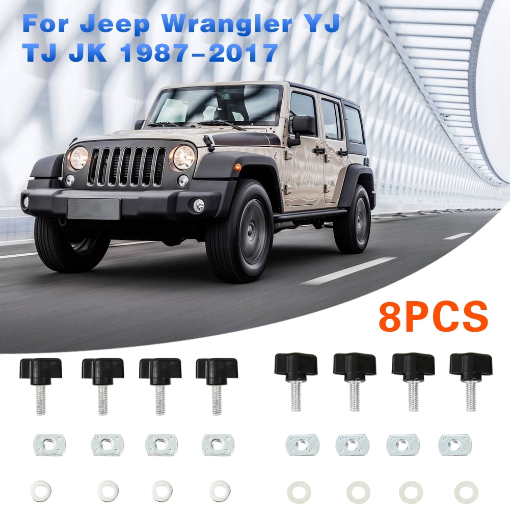 Yucurem 8 Sets Hardtop Quick Removal Thumb Screws for Jeep Wrangler YJ ...
