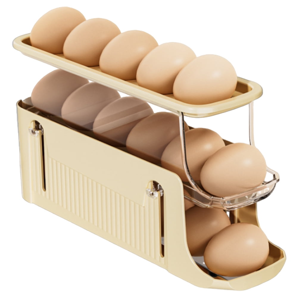 Yucurem Automatic Rolling Fridge Egg Dispenser Space Saving Fridge Egg ...