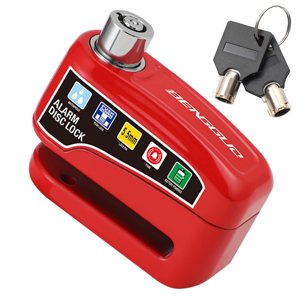 Yucurem Bike Alarm Security Padlock Motorcycle Alarm Brake Rotor ...