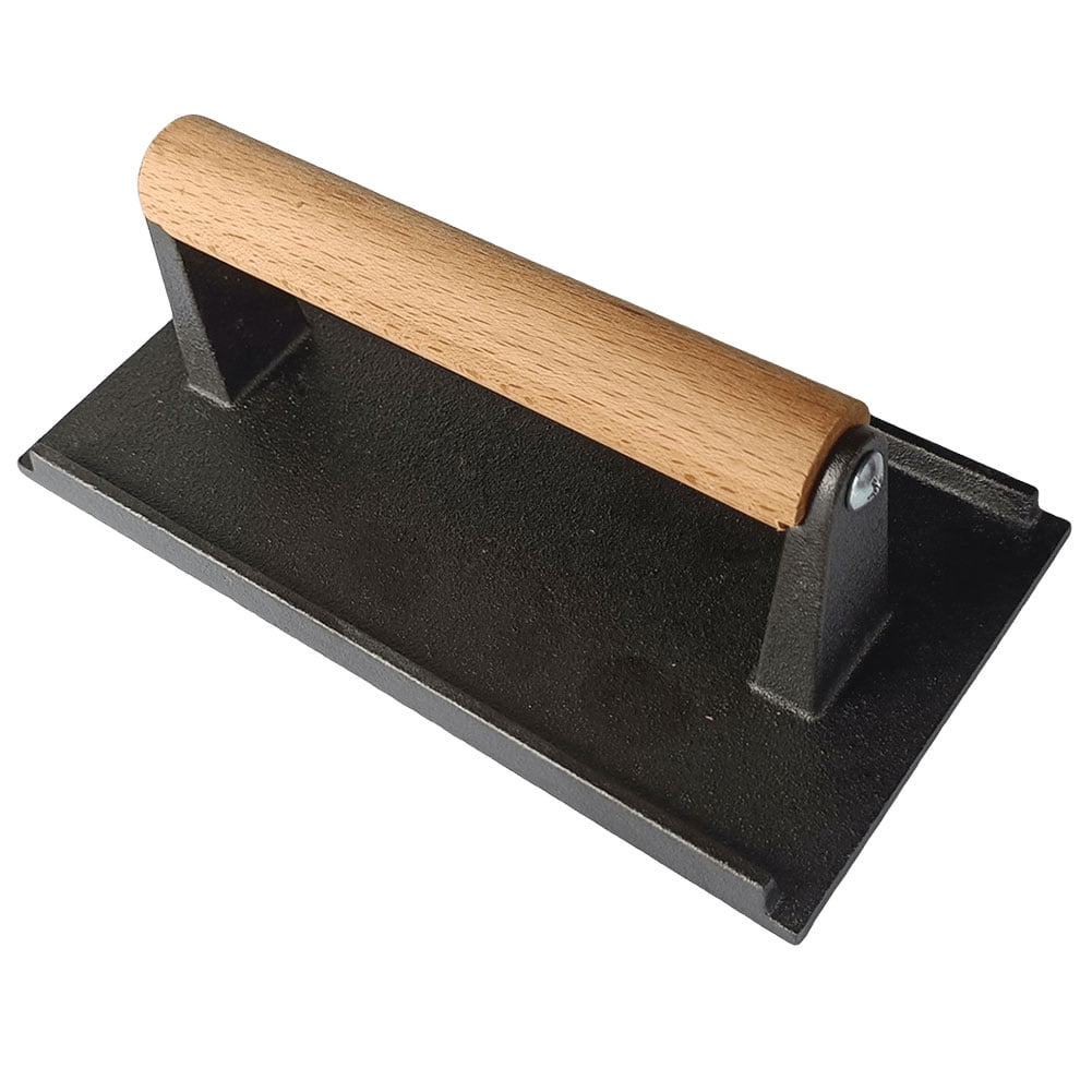 Yucurem Burger Press Meat Press with Wood Handle for Griddle Nonstick ...