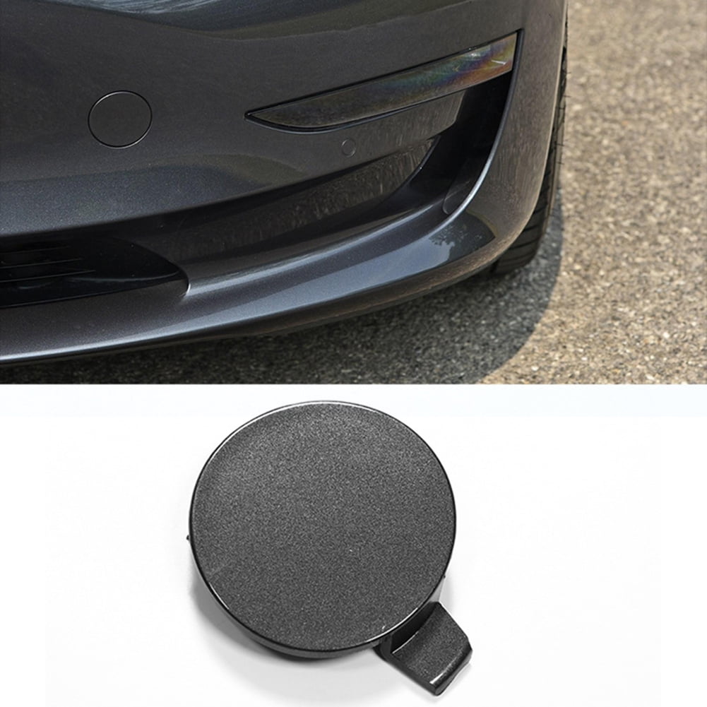 Yucurem Car Front Bumper Tow Hook Eye Cover Trailer Cap for Tesla Model ...