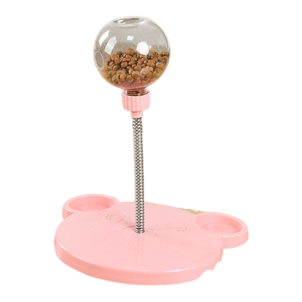 Yucurem Cat Leaking Food Ball Self-playing Swing Toy Interactive Feeder Pet Toys (Basic Pink ...