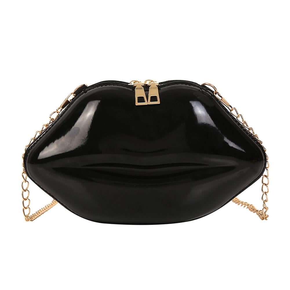 Yucurem Crossbody Bag For Women Lips Shape Shoulder Bag Pvc Clutch ...