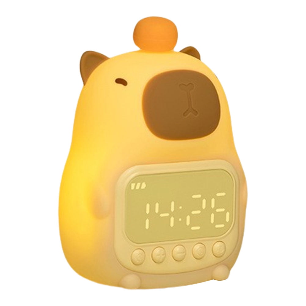 Yucurem Cute Capybara Night Light Digital Alarm Clock Light Touch ...