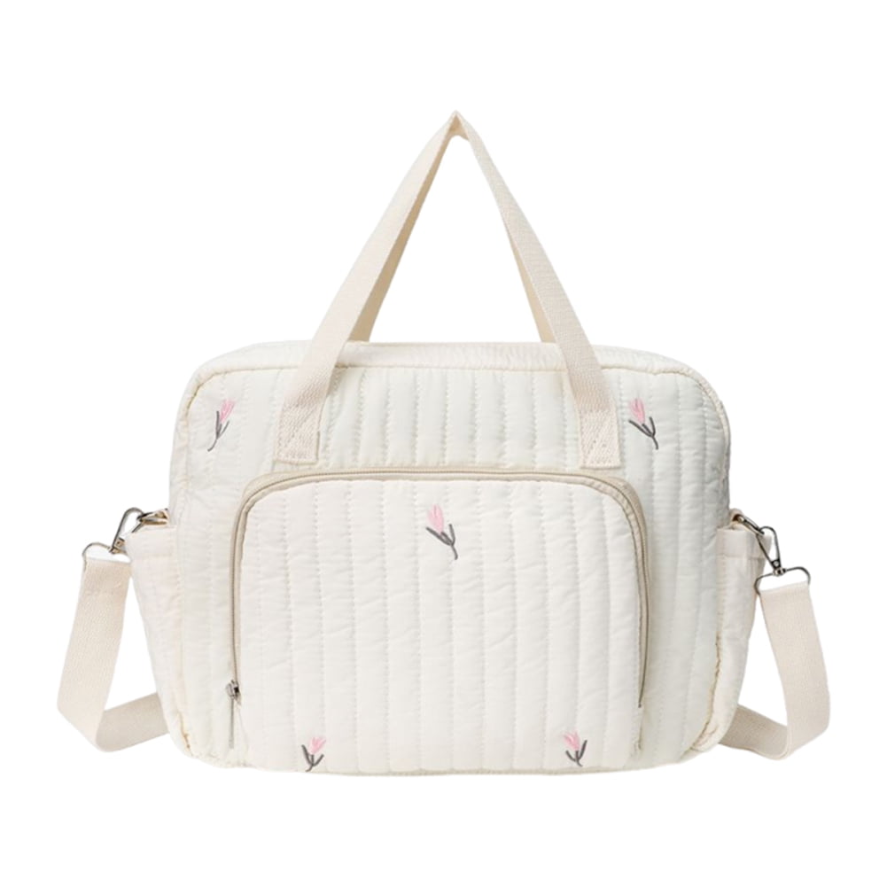 Yucurem Flower Quilted Baby Nappy Bag Travel Diaper Tote Crossbody ...