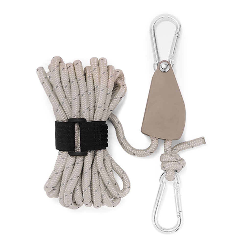 Yucurem Hiking Tent Awning Wind Rope Adjustable Paracord Cord Pulley ...