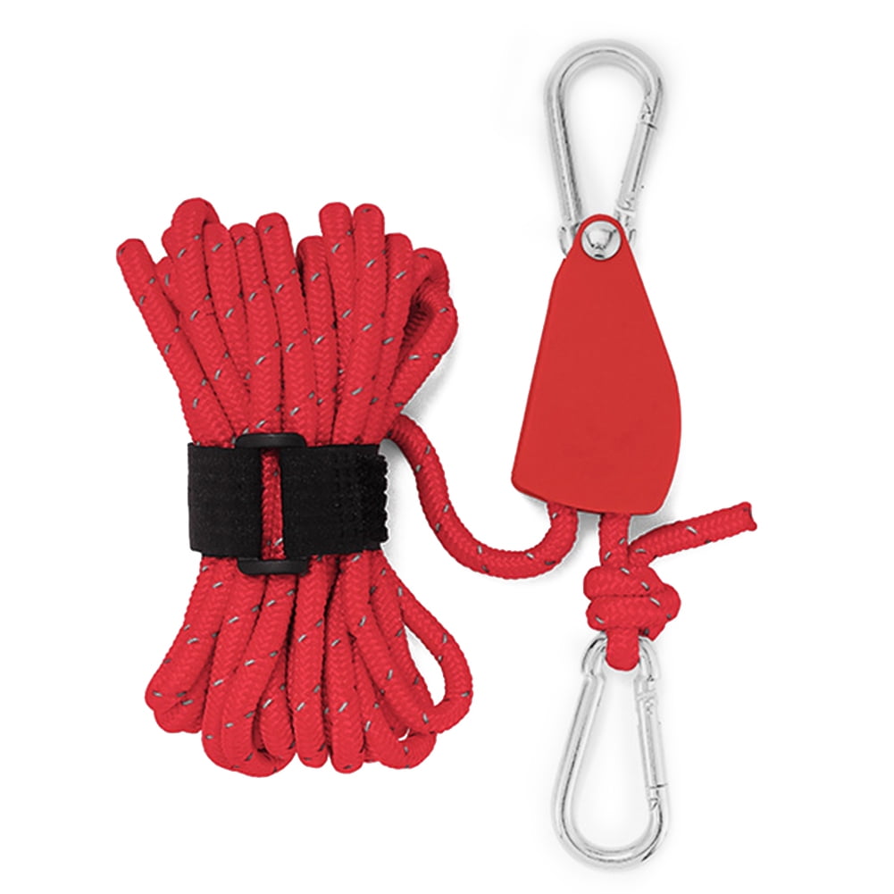 Yucurem Hiking Tent Awning Wind Rope Adjustable Paracord Cord Pulley ...