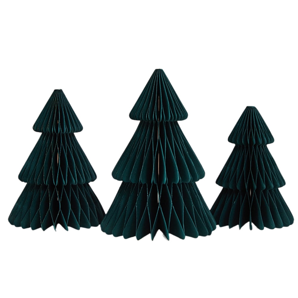 Yucurem Honeycomb Paper Christmas Tree - 3Pcs Origami Christmas Tree ...