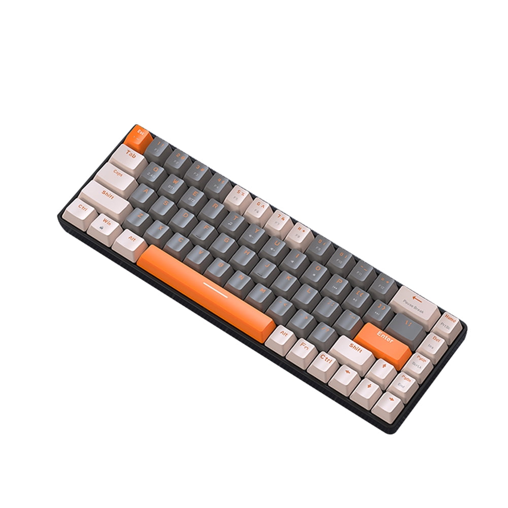 Yucurem K68 Mechanical Gaming Keyboard Ergonomic Wireless for PC (Red ...