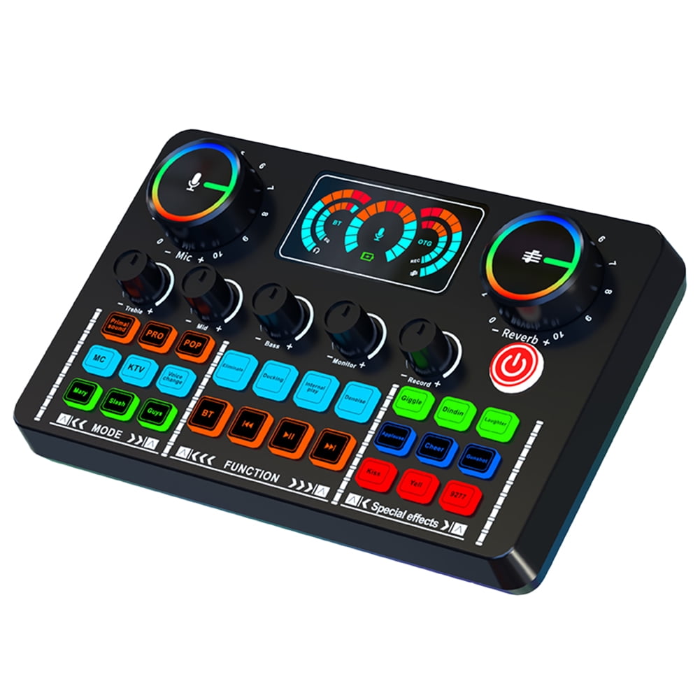 Yucurem Live Sound Card Audio Recording Singing Sound Card Audio Mixer ...