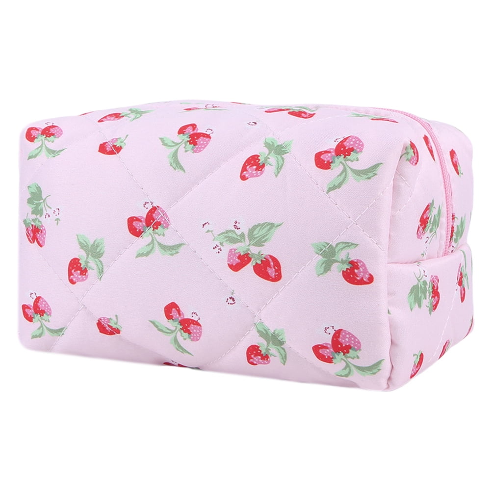 Yucurem Makeup Bag Strawberry Lemon Pattern Travel Bag Storage Bag ...
