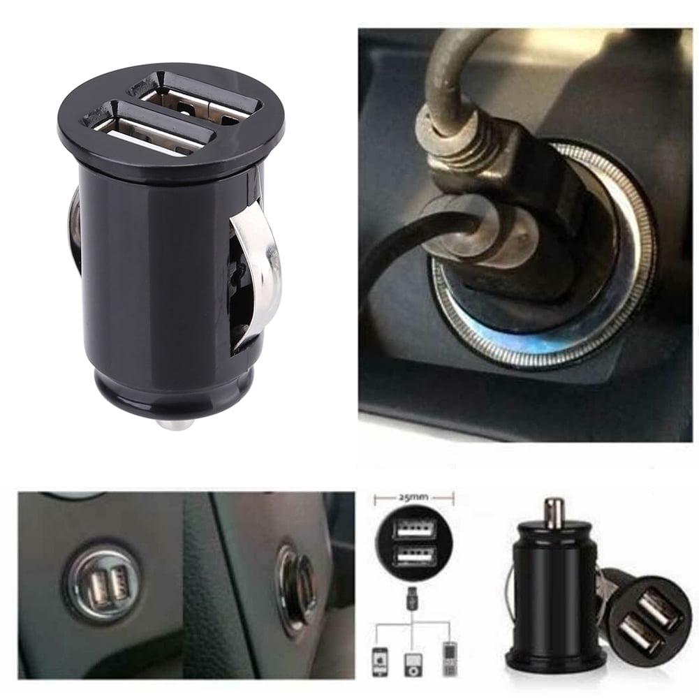 Yucurem Mini Car Charger 2.4A Dual USB Charger Fast Charging Phone ...