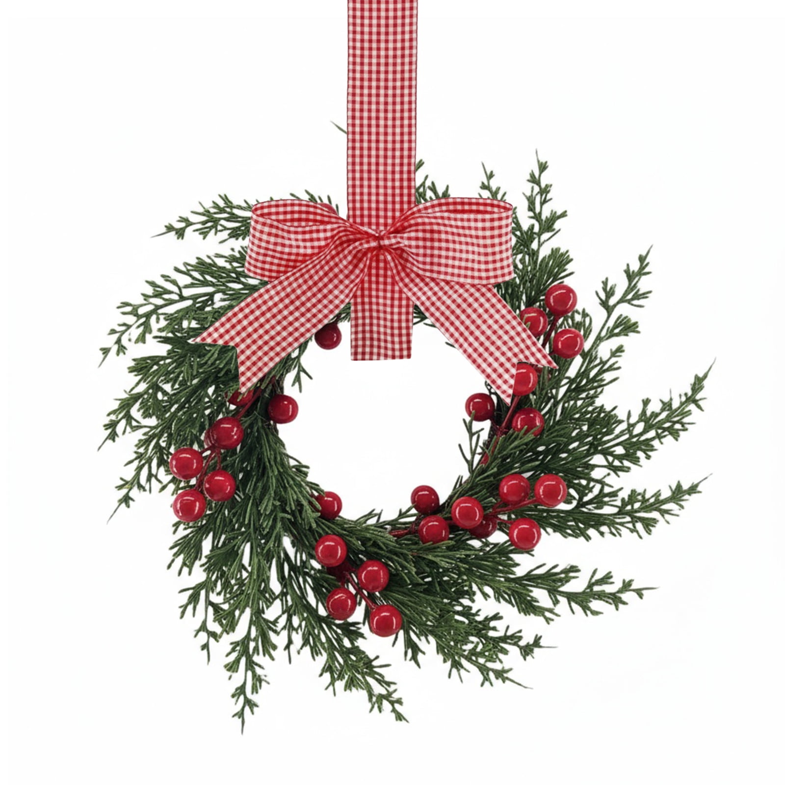 Yucurem Mini Christmas Wreaths for Kitchen Cabinet, 10 Inch Small ...