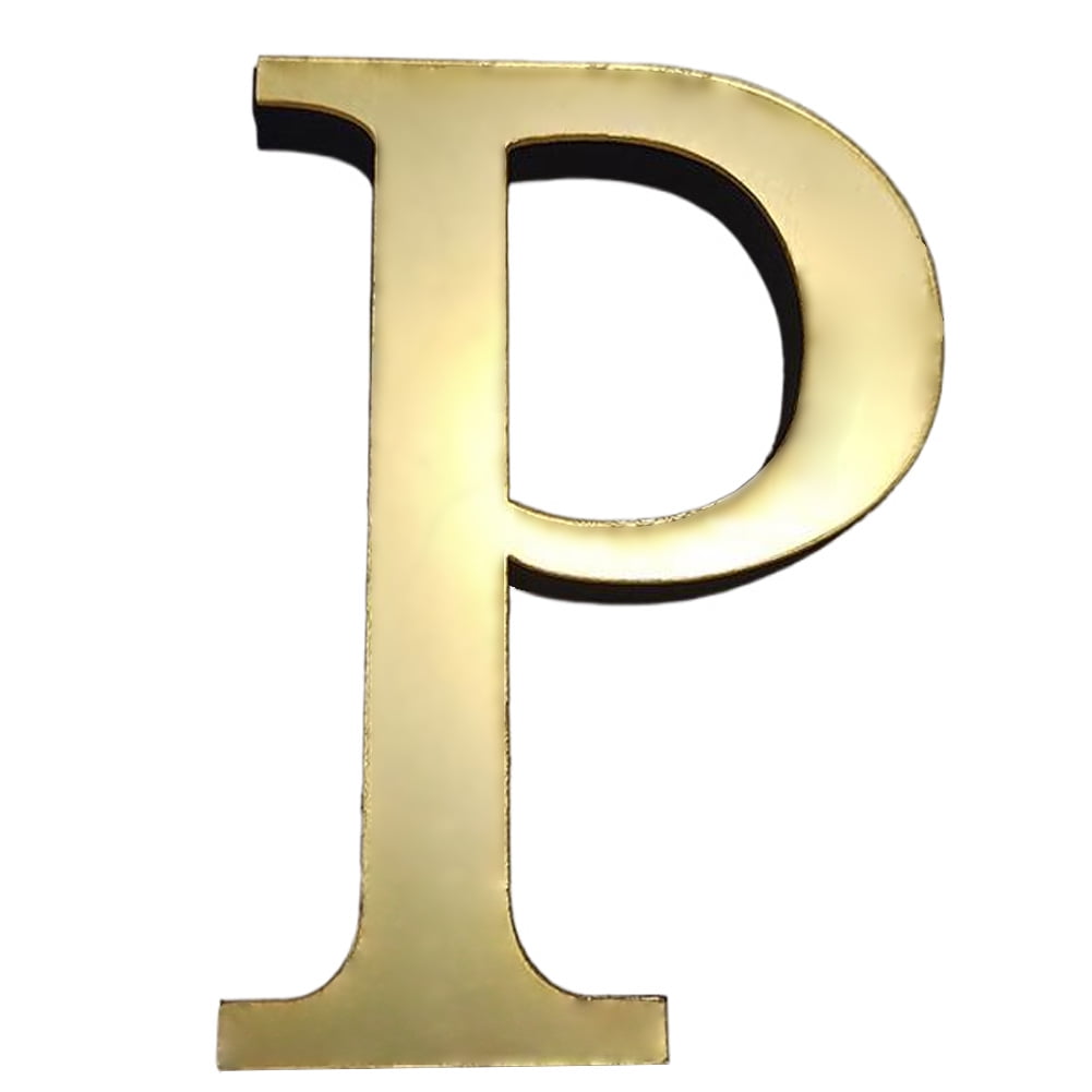 Yucurem Numbers Ornaments 26 Letters Wall Stickers Gold English Letters ...