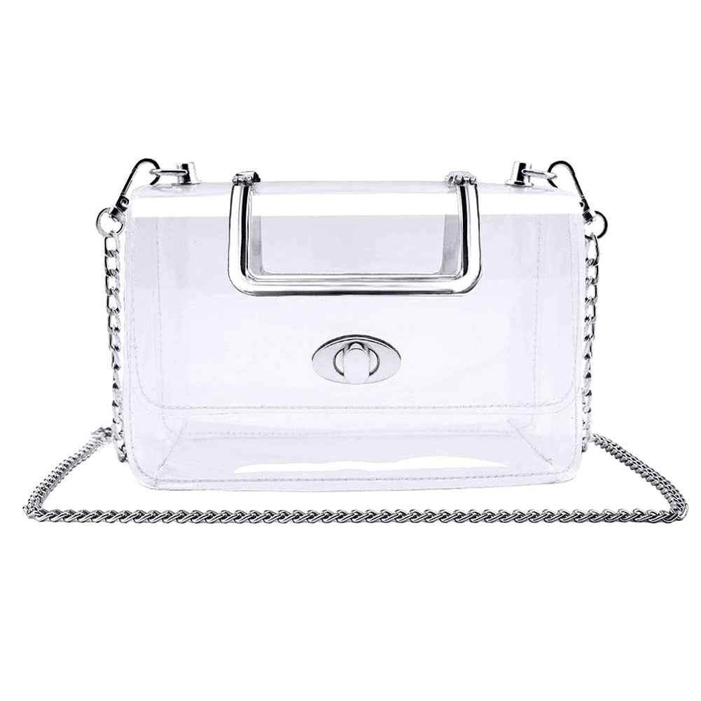 Yucurem PVC Women Transparent Handbag Clear Shoulder Crossbody Bags ...