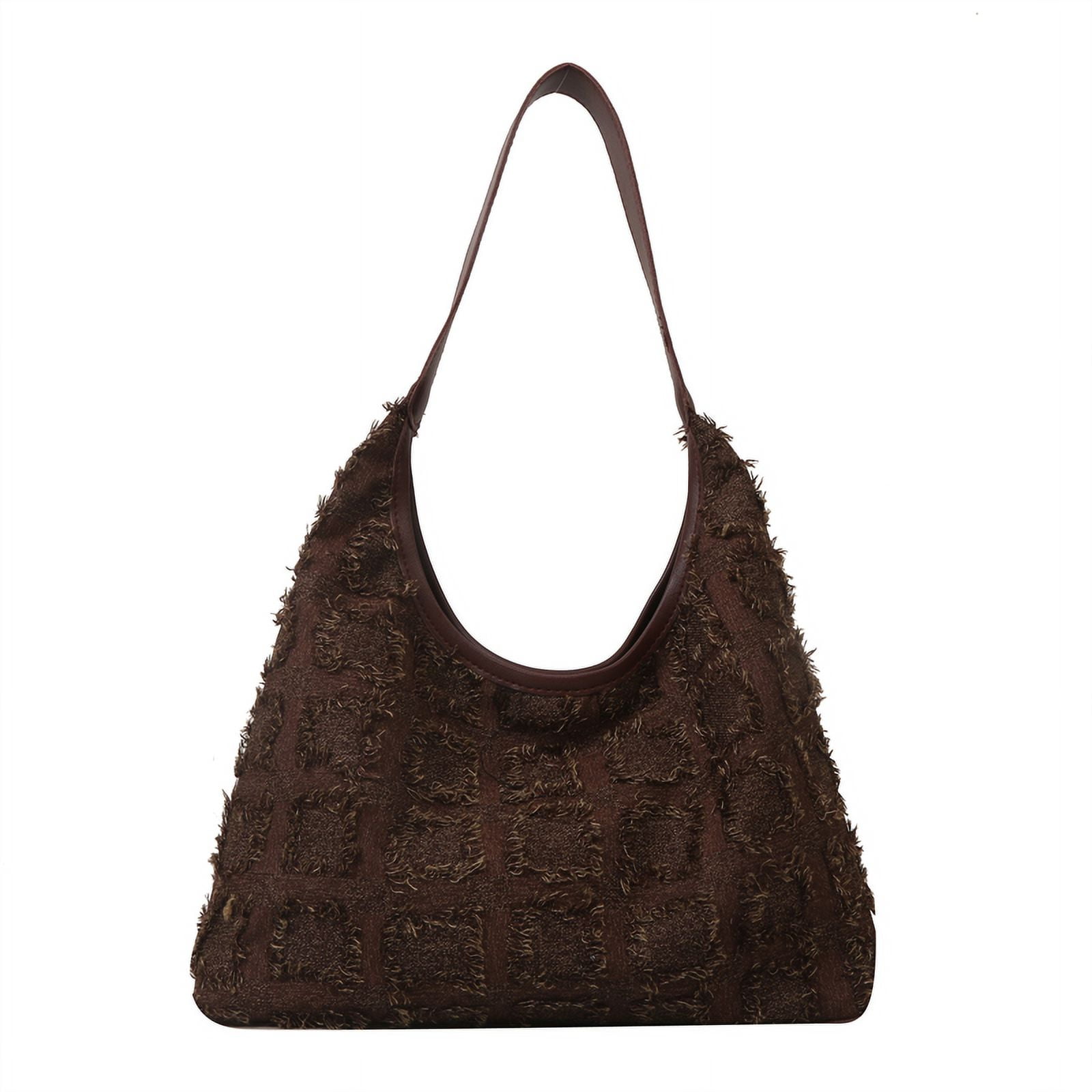 Yucurem Patchwork Satchel Handbag Trendy Colour Contrast Square ...