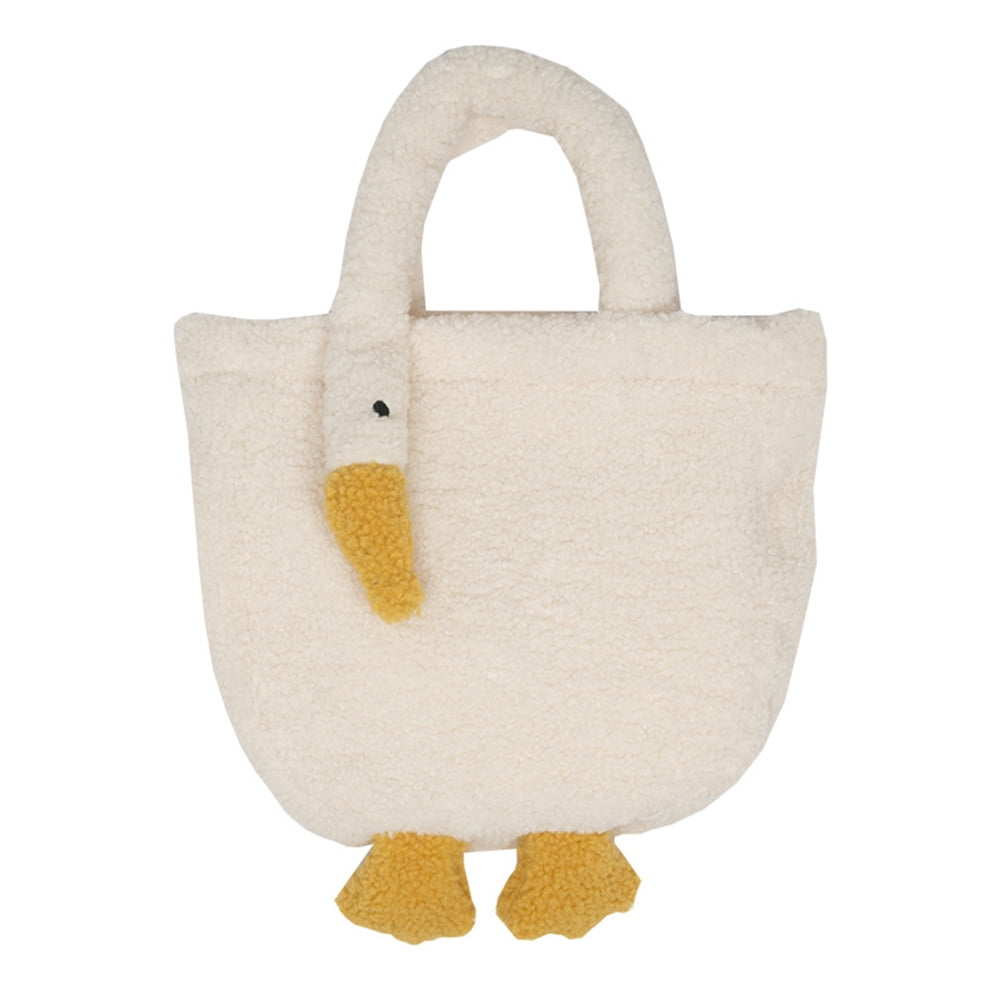 Yucurem Plush Women Handbags Fashion Cartoon Goose Shoulder Bag Cute ...
