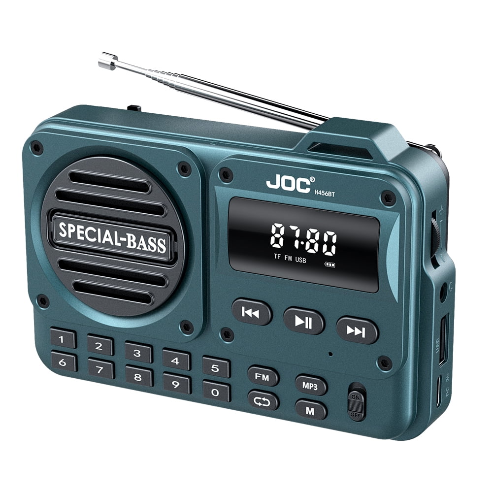 Yucurem Portable Fm Radio with Led Display Digital Radio Recorder Bt 5. ...