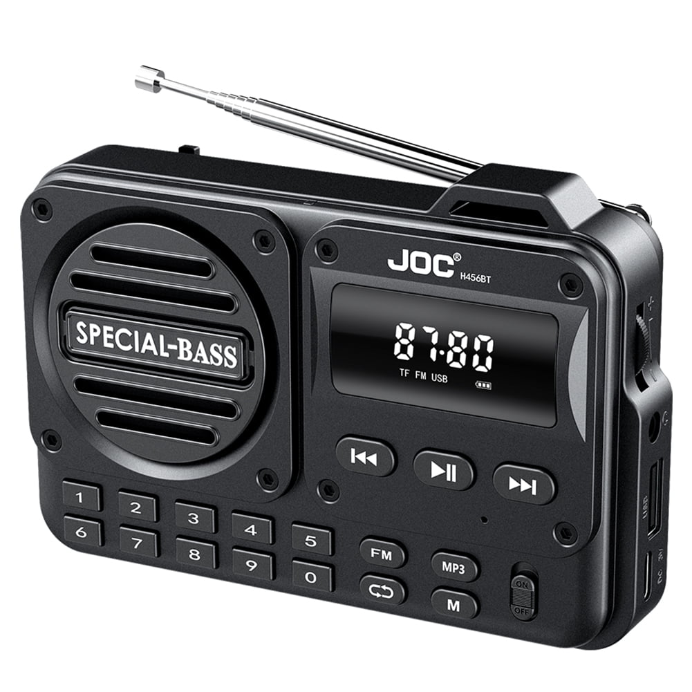 Yucurem Portable Fm Radio with Led Display Digital Radio Recorder Bt 5. ...