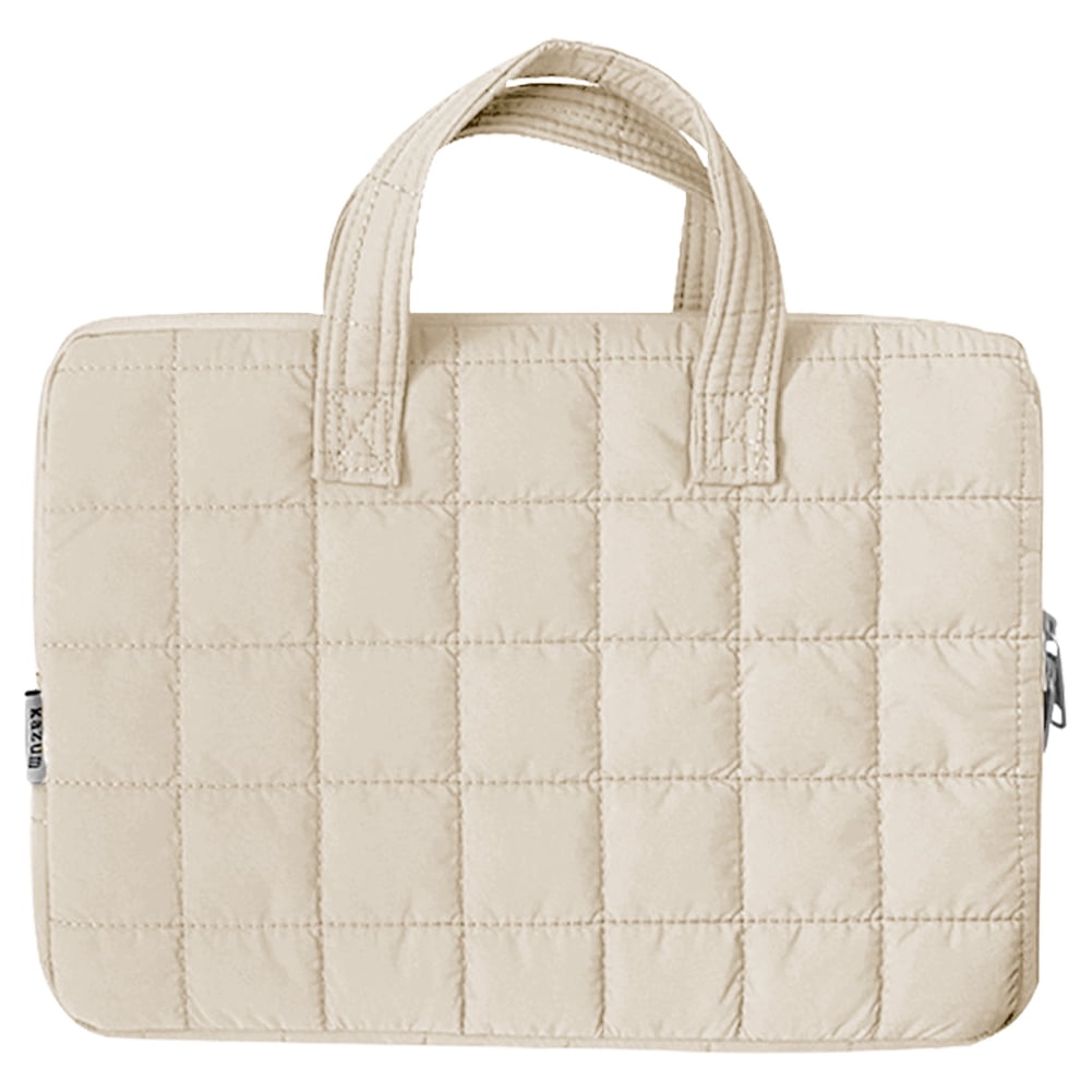 Yucurem Puffy Laptop Bag With Handle Laptop Sleeve For 11 Inch Notebook Tablet (beige) Multi ...