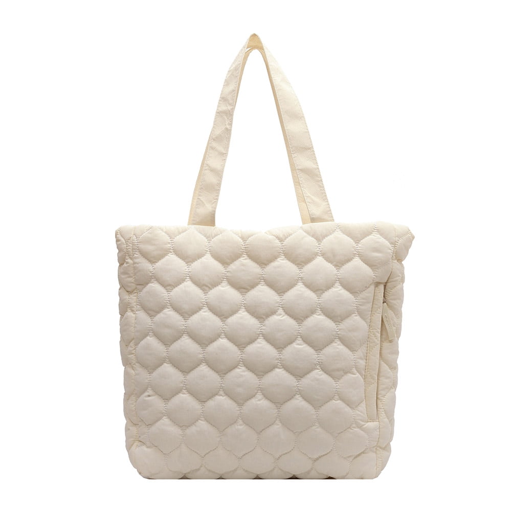 Yucurem Quilted Shoulder Bag, Spring Tote, Large Capacity Cotton-Padded ...