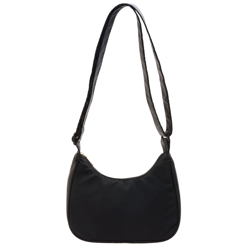 Yucurem Simple Women Solid Color Nylon Armpit Bag, Zipper Small ...
