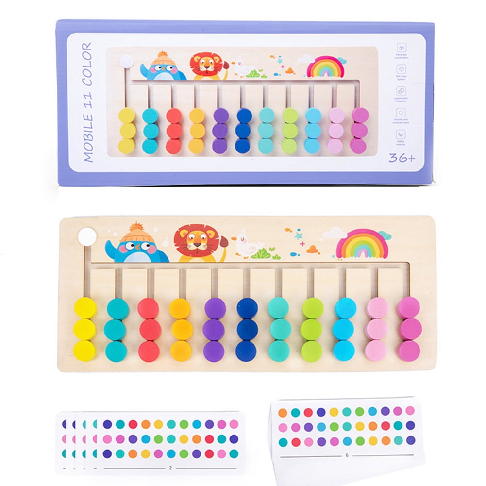 Yucurem Slide Color and Shape Matching Early Educational Wooden Toys ...