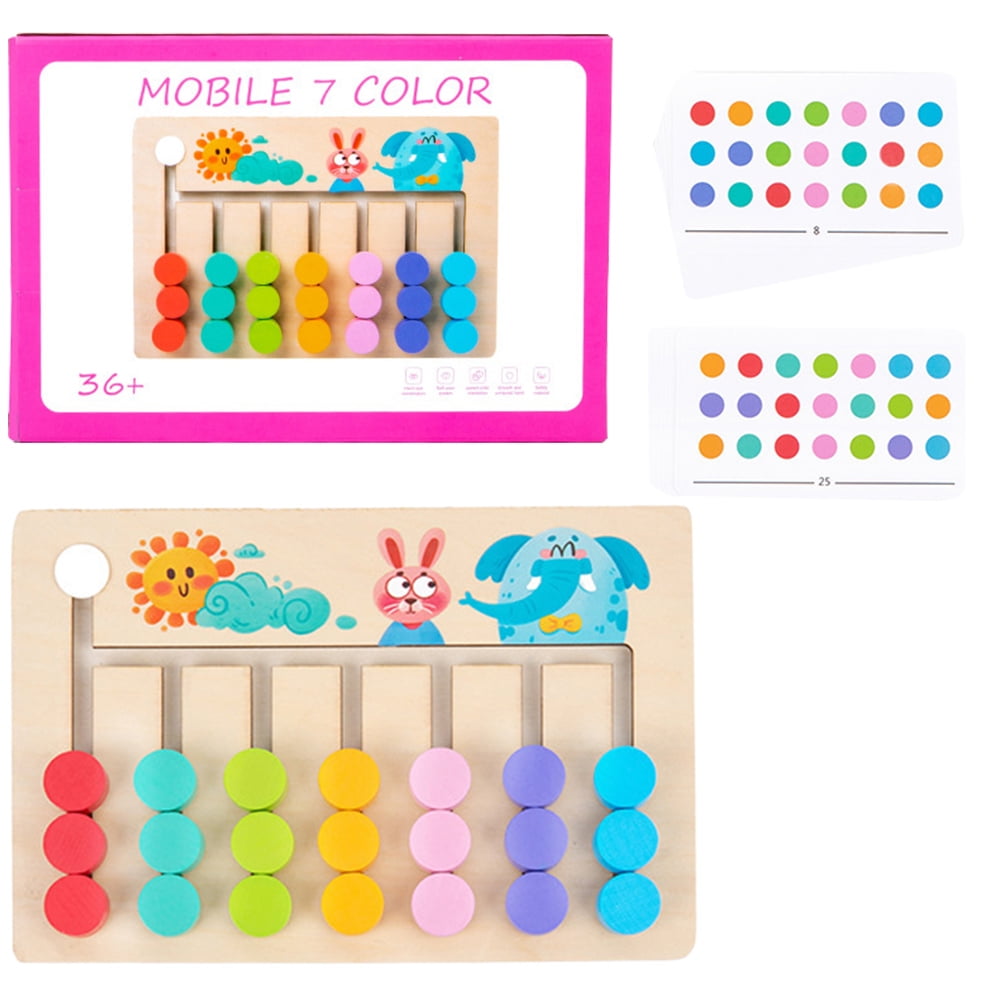 Yucurem Slide Color and Shape Matching Early Educational Wooden Toys ...