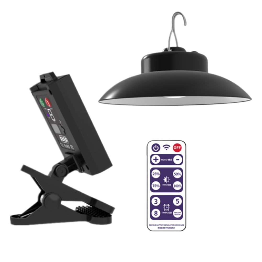 Yucurem Solar Clip-On Umbrella Light Lamp, IP65 Waterproof Remote ...