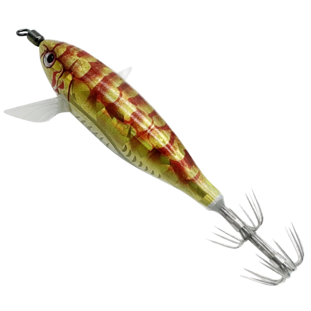 Yucurem Squid Jigging Shrimp Hook 5.5g Glow Artificial Bait Night ...