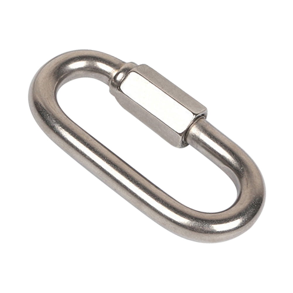 Yucurem Stainless Steel Screw Lock Quick Links Chain Climbing Carabiner ...