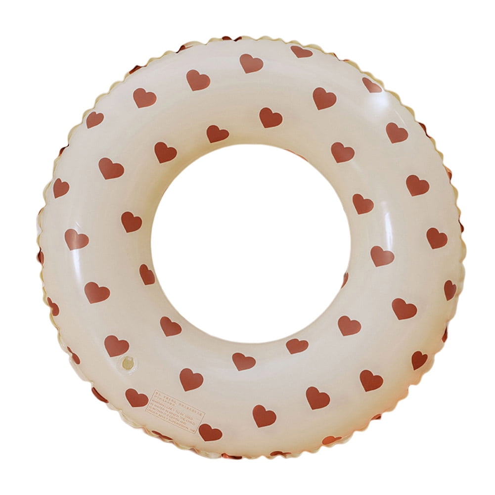 Yucurem Thickened Swimming Rings - Heart Print Cute Pool Rings ...