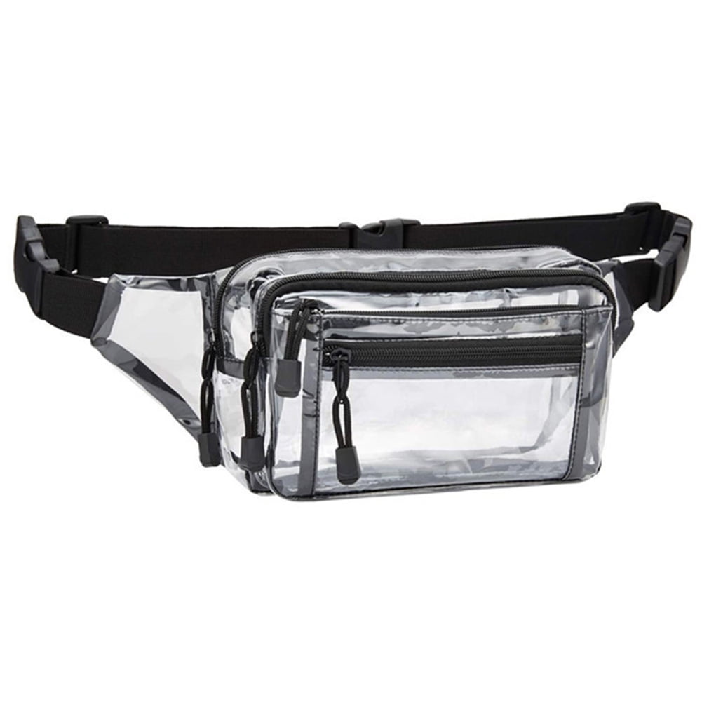 Yucurem Unisex Transparent PVC Chest Bags Multi-layer Zipper Sport ...