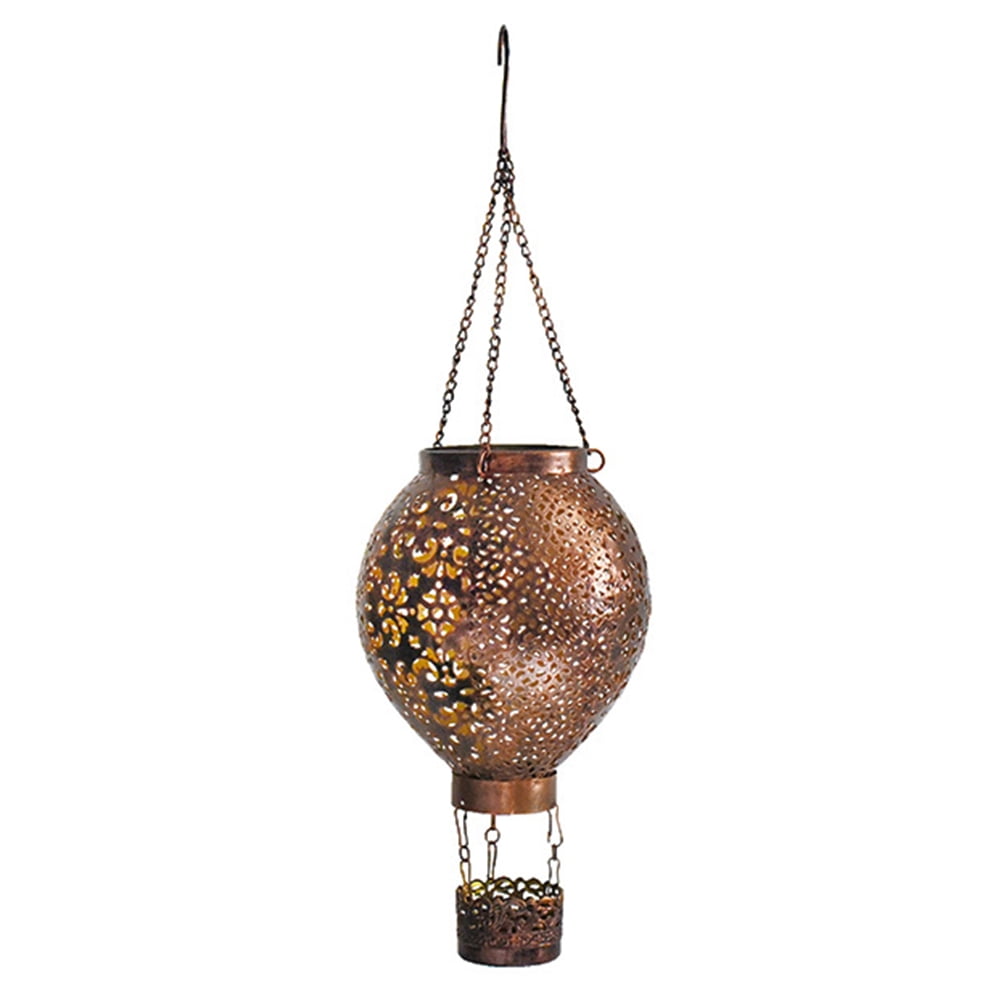 Yucurem Waterproof Solar Hanging Light, Retro Hot Air Balloon Lantern ...