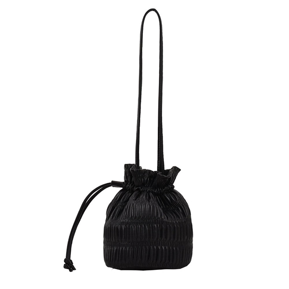 Yucurem Women Bucket Bag Drawstring Hobo Bag Pleated Shopping Bag ...