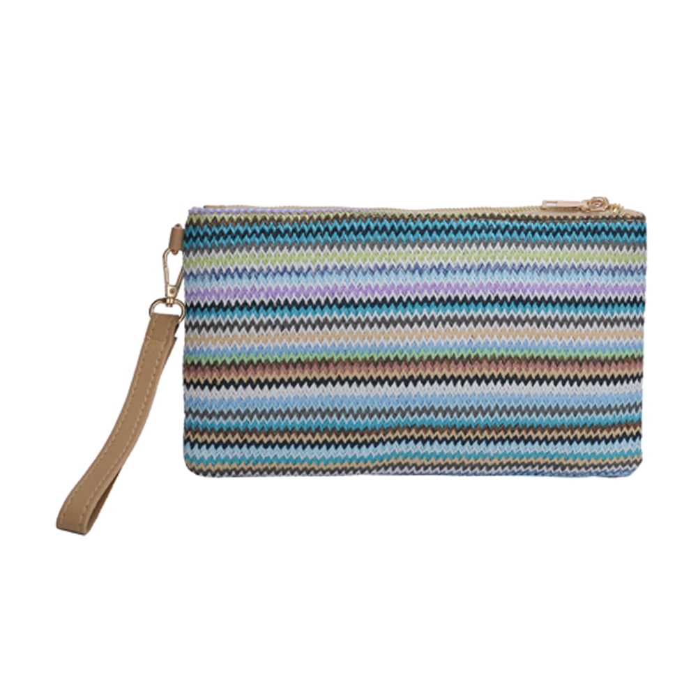 Yucurem Women Envelope Bag Colourful Hand-woven Beach Clutch Bag for ...