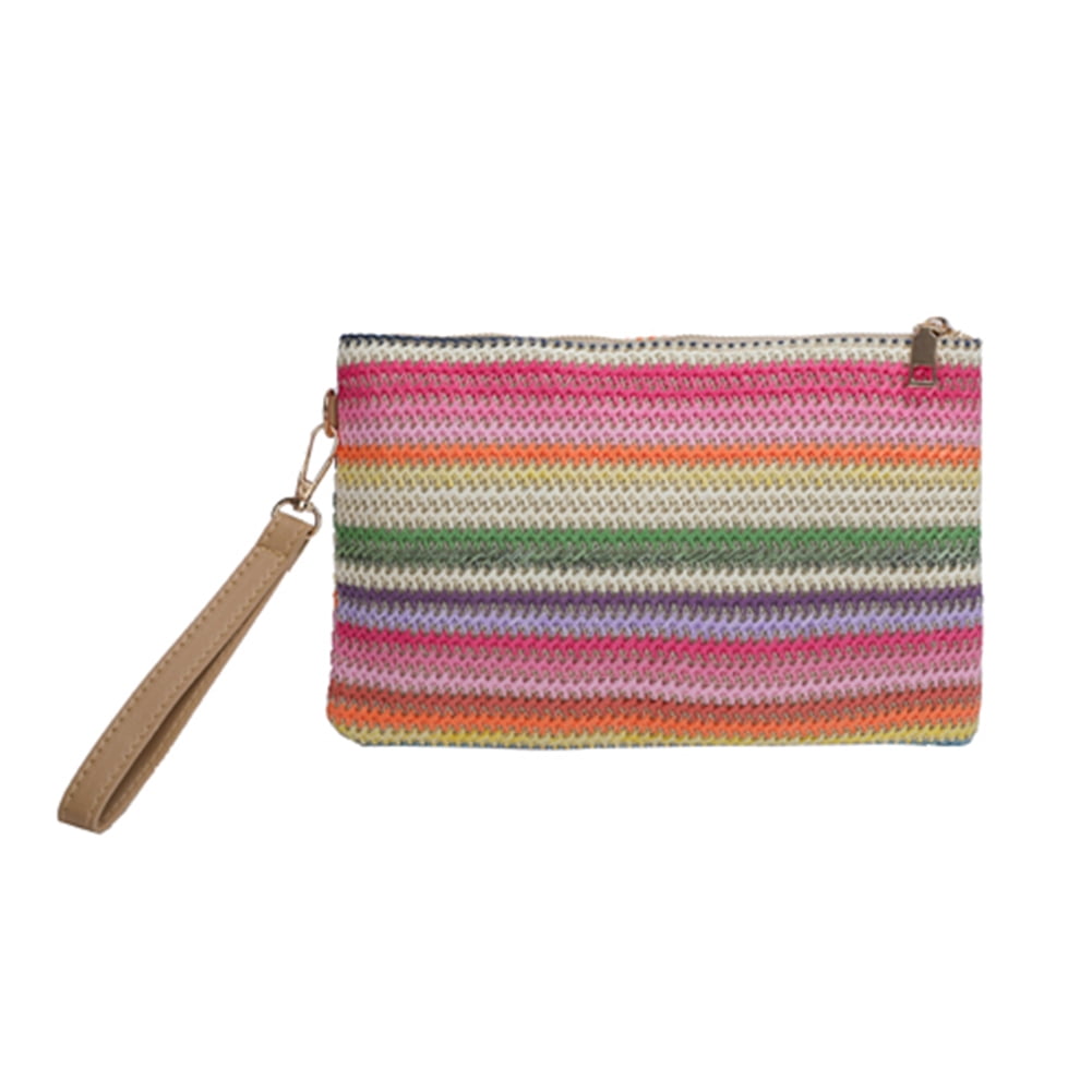 Yucurem Women Envelope Bag Colourful Hand-woven Beach Clutch Bag for ...