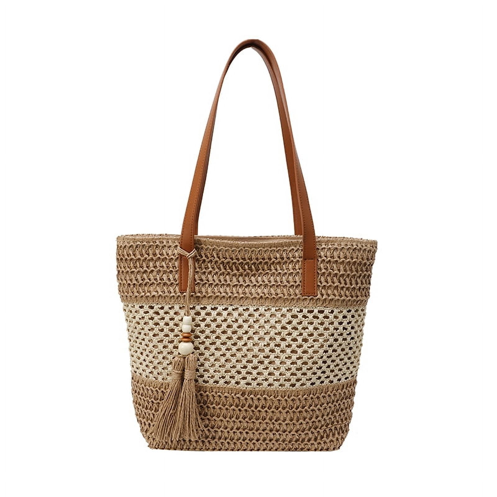Yucurem Women Large Straw Bags, Woven Tote Crossbody Handbag with ...