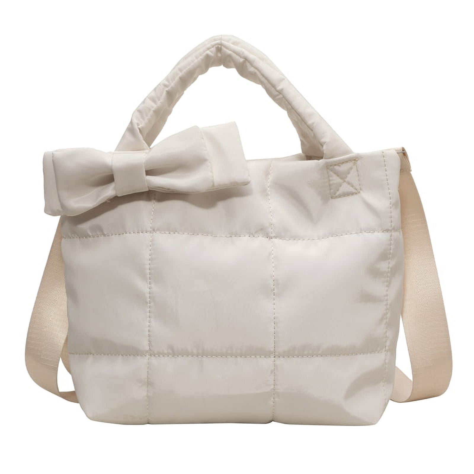 Yucurem Women Puffy Handbag Down Cotton Shoulder Bag Trendy Puffer ...