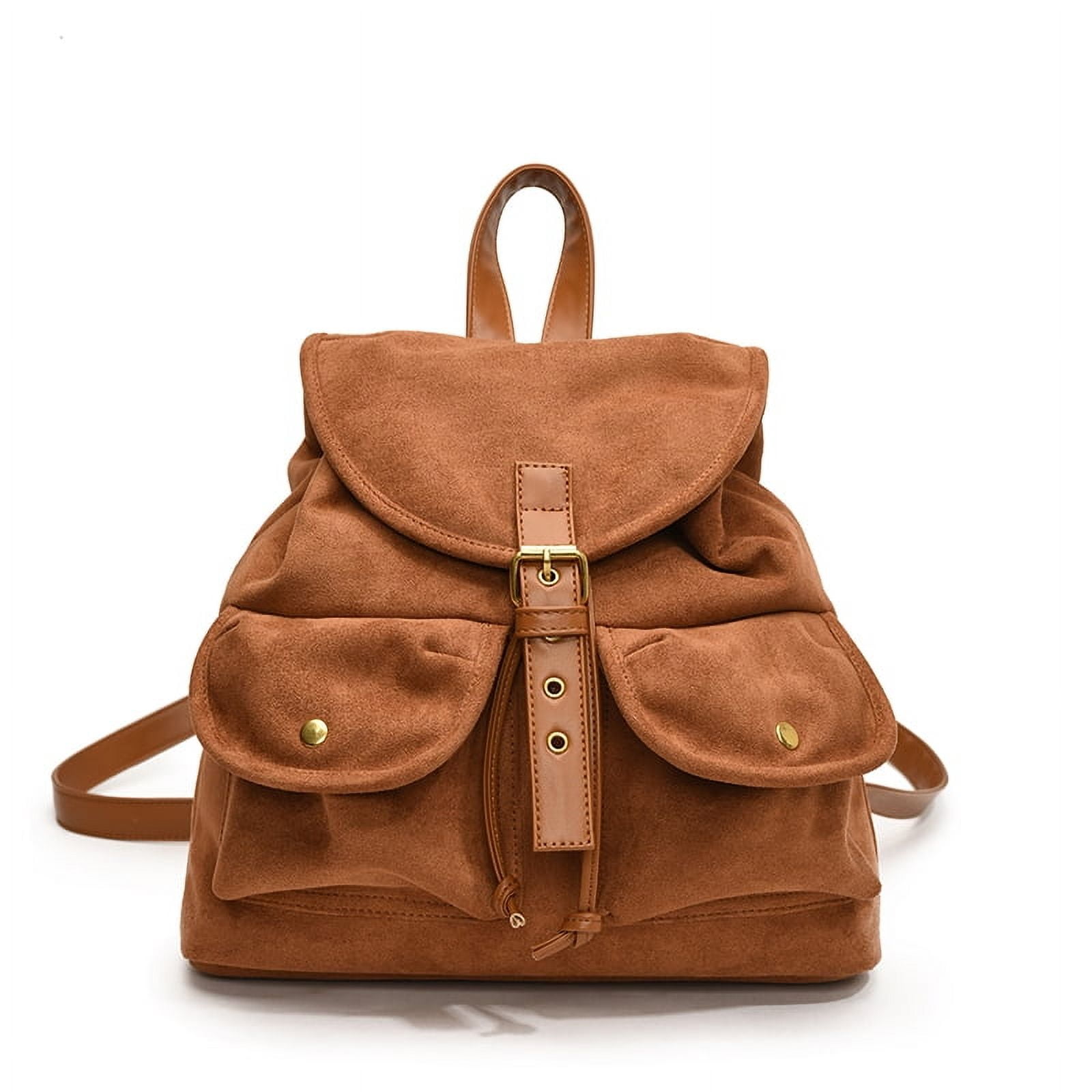 Yucurem Women Suede Backpack Purse Adjustable Strap Backpack Bag For ...
