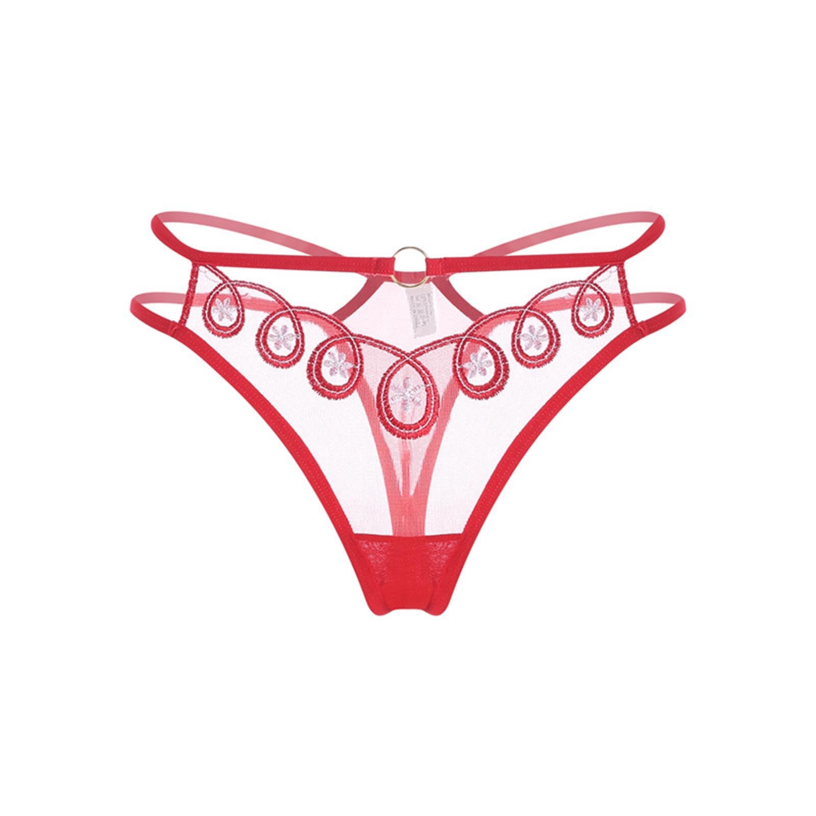 YueHuiYing Plus Size Lace Panties for Women Cheeky Underwear with Cute ...
