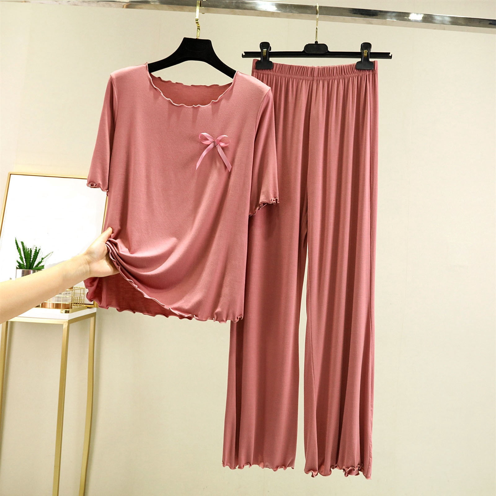 YueHuiYing Womens Lounge Set 2026 Summer 2 Piece Outfits Oversized ...