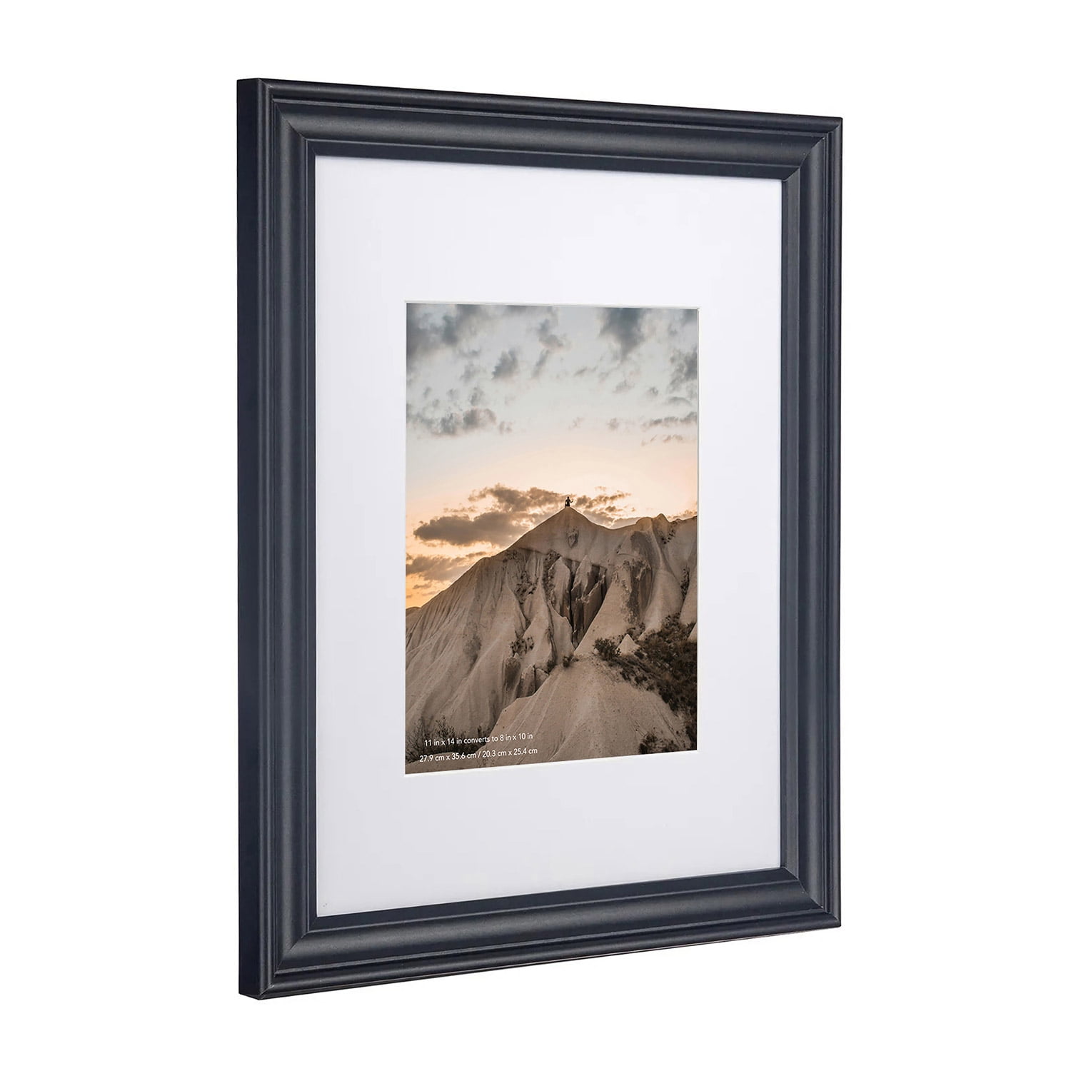 YueLake 11 x 14 Wood Picture Frame , Display Photo 11x14 Matted to 8x10 ...
