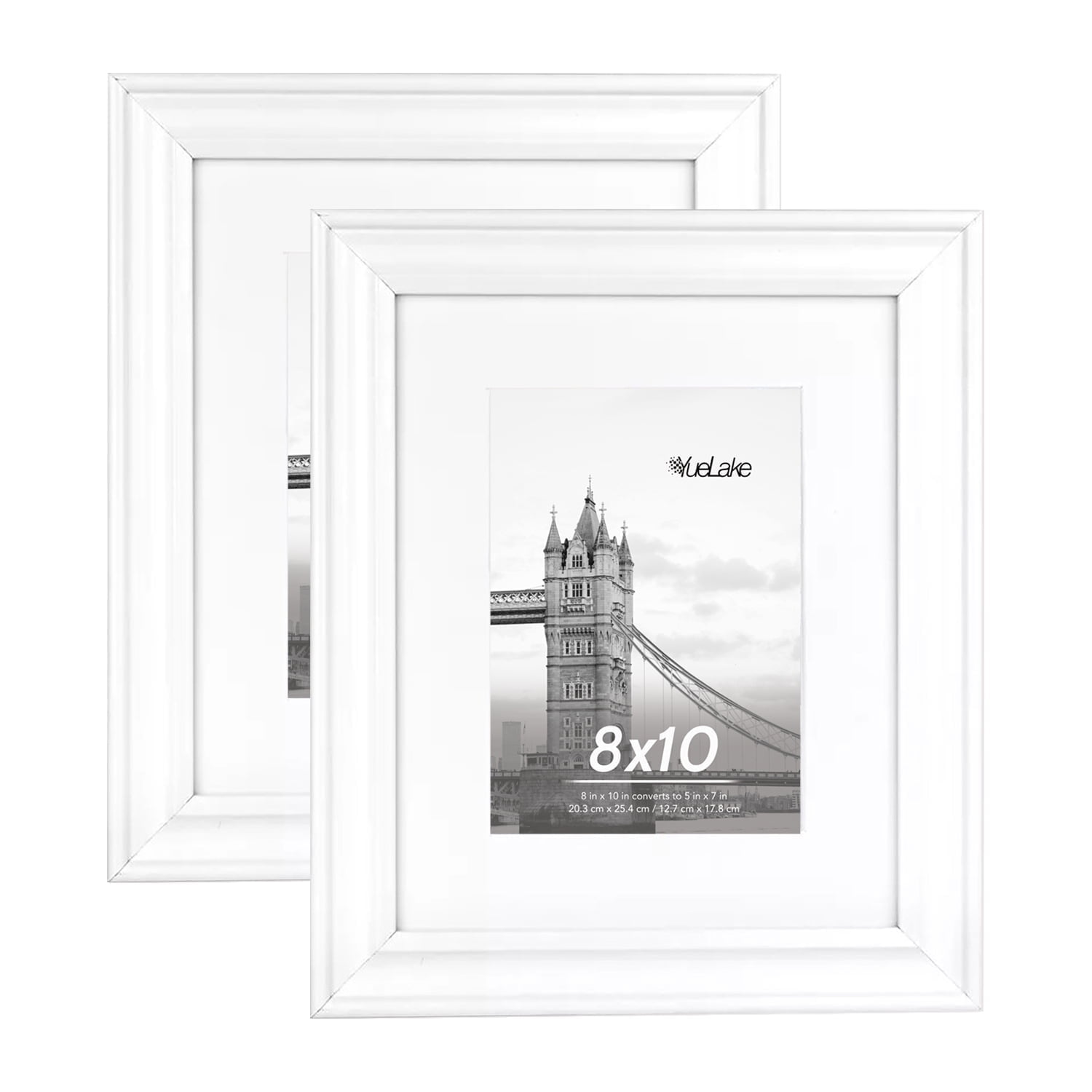 FungYuan 2PACK 8x10 Wood Picture Frame , Display Photo 8x10 Matted to ...