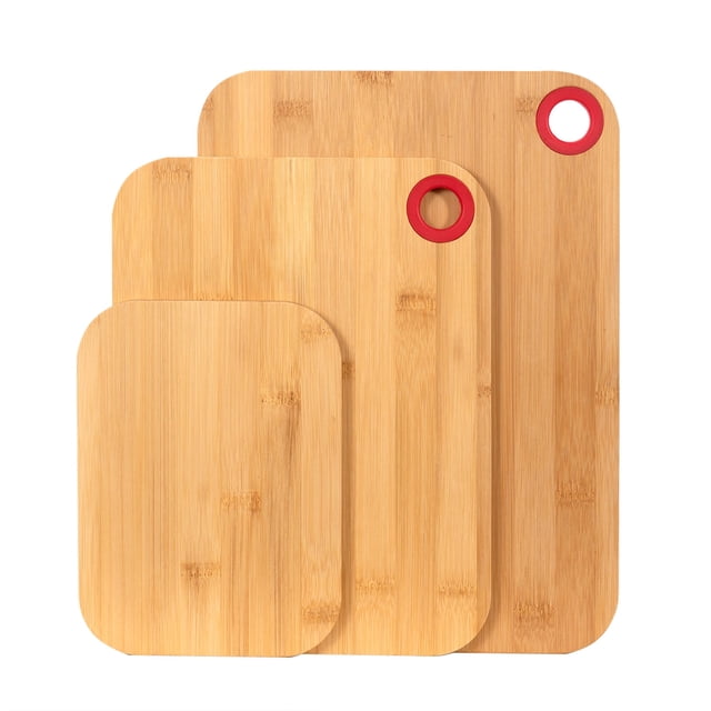 Baoee 3-Piece Kitchen Cutting Board Set 13" x 9.5" Bamboo Wood Kitchen ...