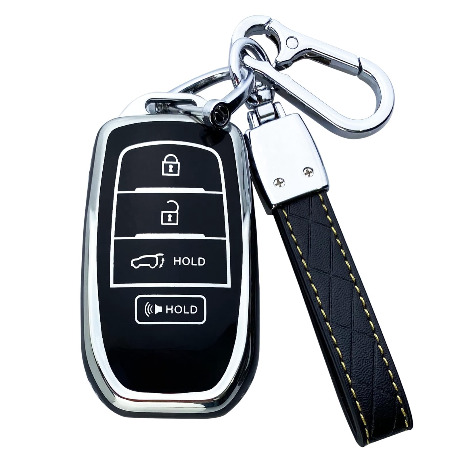 Yuebutor Key Fob Cover Case Compatible with Toyota RAV4 Prime Corolla ...